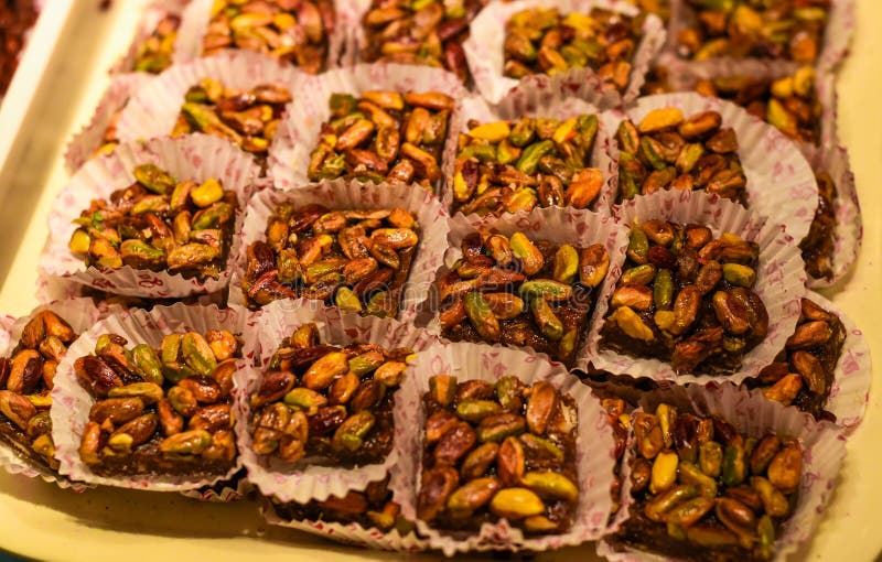 Turkish Delights and Sweets Made of Honey and Nuts Stock Image - Image ...