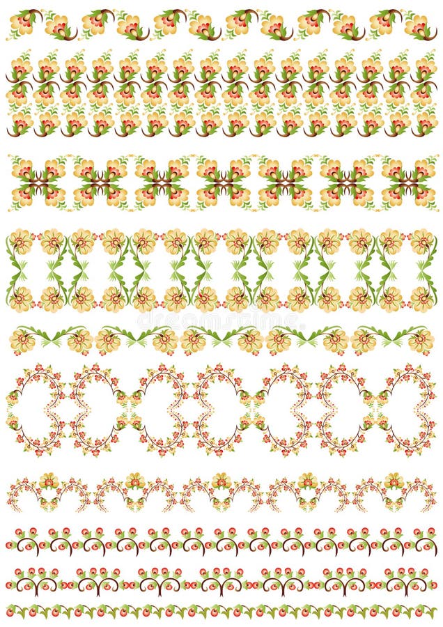 Turkish design border set stock vector. Illustration of retro - 29696999