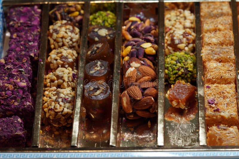 Turkish Different Delights in a Box Stock Photo - Image of ...