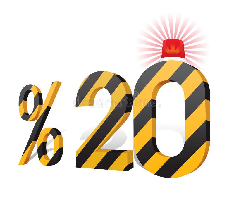20 Turkish Discount Scale Percentage. Twenty Percent. Stock ...