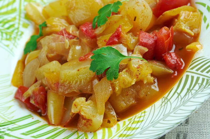 Turkish dish of vegetables stock image. Image of kabak - 57471621