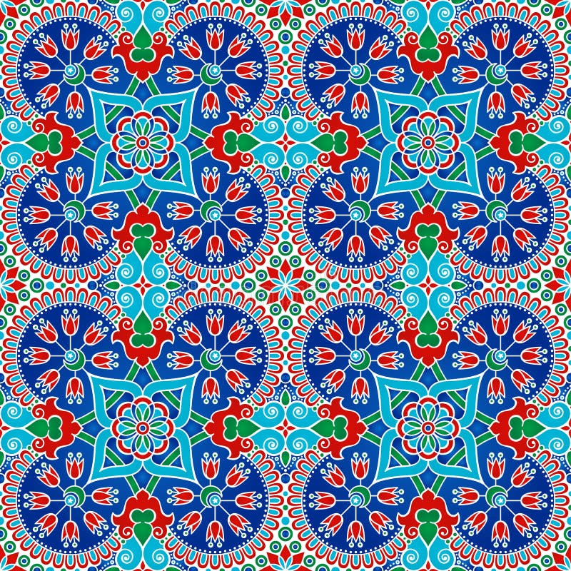 Turkish seamless pattern stock vector. Illustration of ethnic - 115245138