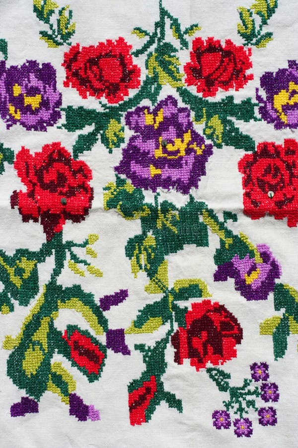 Turkish embroidery stock image. Image of lace, purple - 15952987