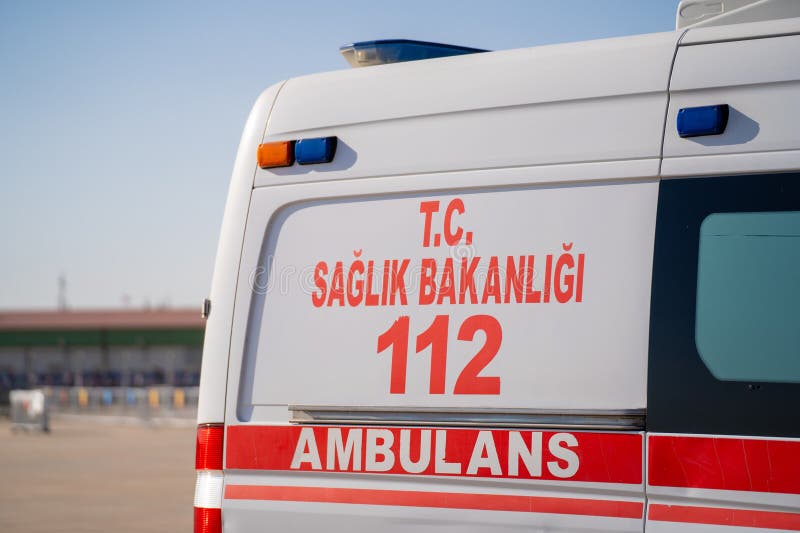 112 Turkish Emergency Service Ambulance. Editorial Image - Image of ...