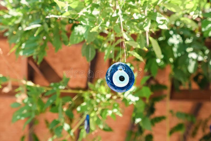 Turkish Evil Eye Bead. Blue Colored Amulet Stock Image - Image of shop ...