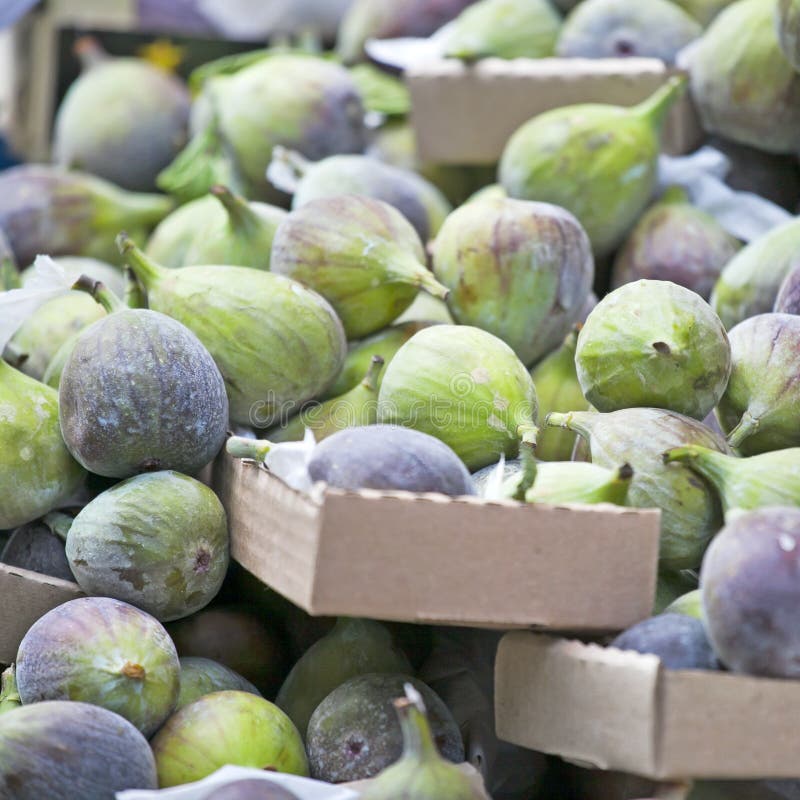 Turkish Figs in a Box on the Market for Sale Stock Image - Image of ...