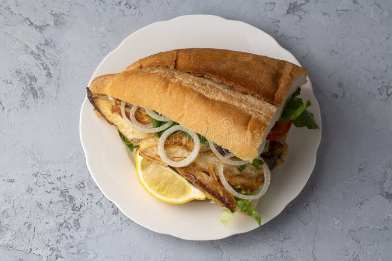 Turkish Fish Bread - Fish Sandwich Stock Photo - Image of healthy, meat ...
