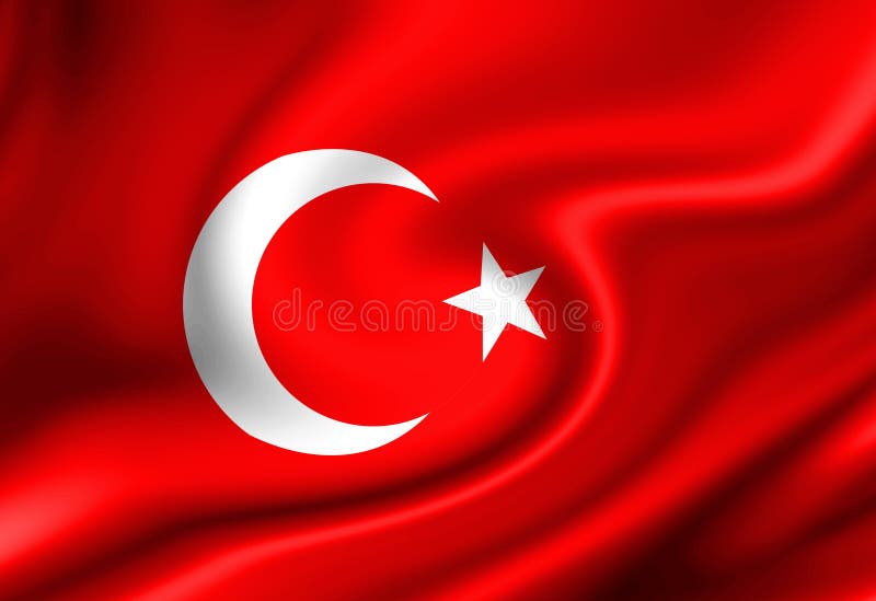 Turkish flag stock illustration. Illustration of moving - 5521520