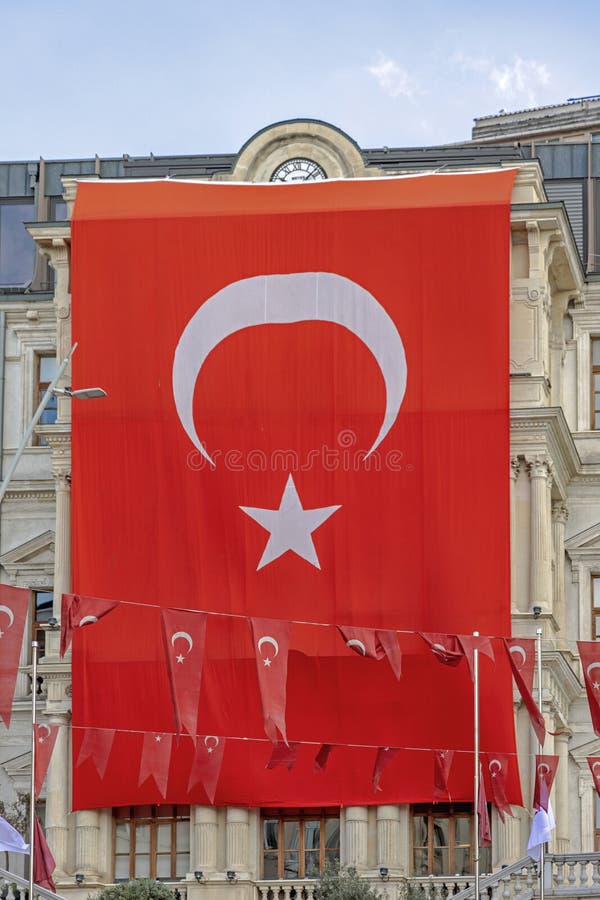 Turkish Flag Building stock image. Image of istanbul - 336650823