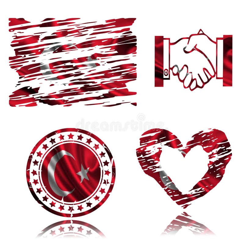 Turkish Flag, 3D Illustration Stock Illustration - Illustration of ...