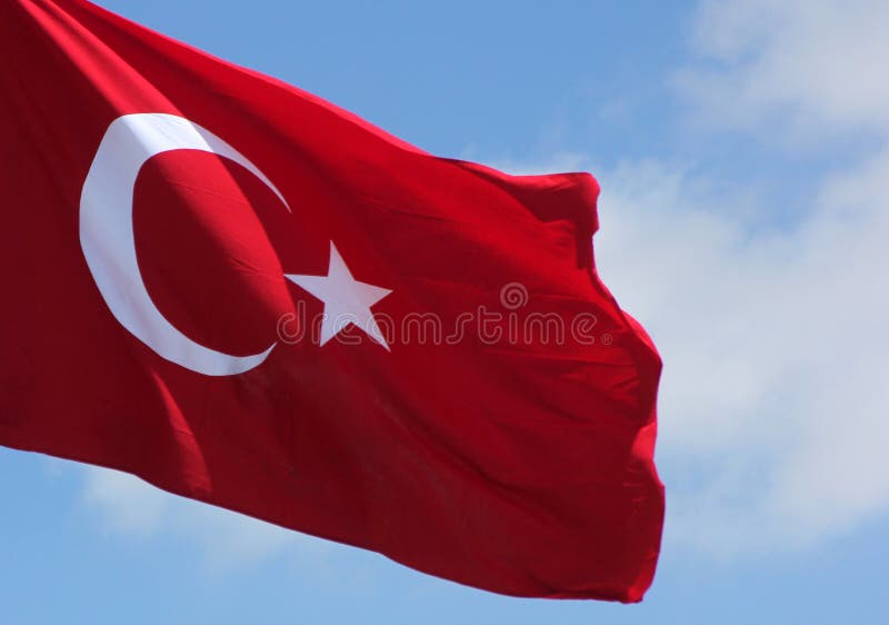 Turkish flag stock image. Image of domain, outdoors, brandish - 36096709