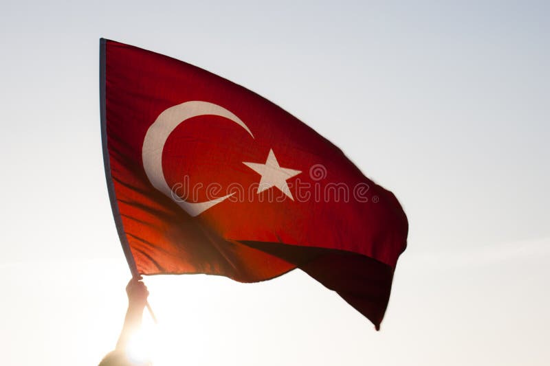 Giant Turkish Flag editorial stock image. Image of crowd - 20414904