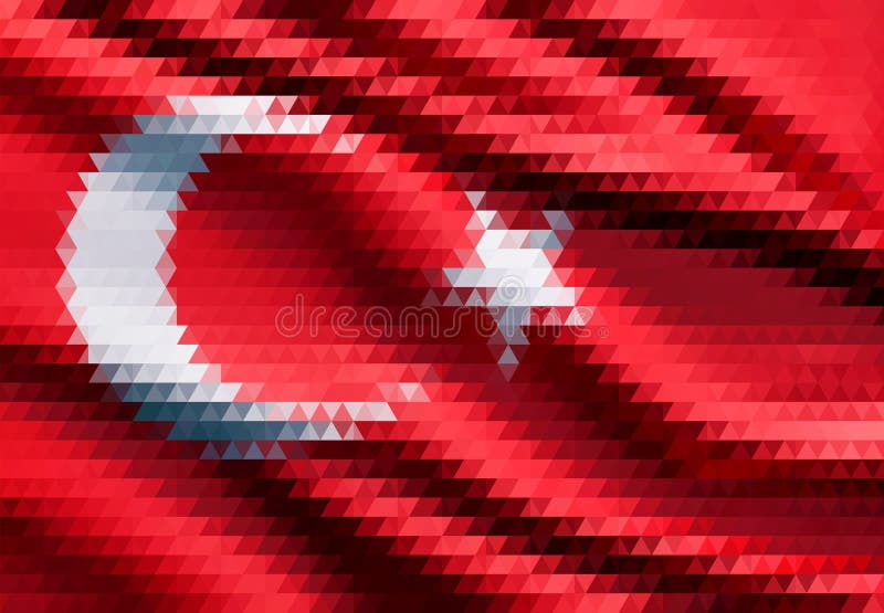 The Turkish Flag with Folds Stock Vector - Illustration of symbol, silk ...