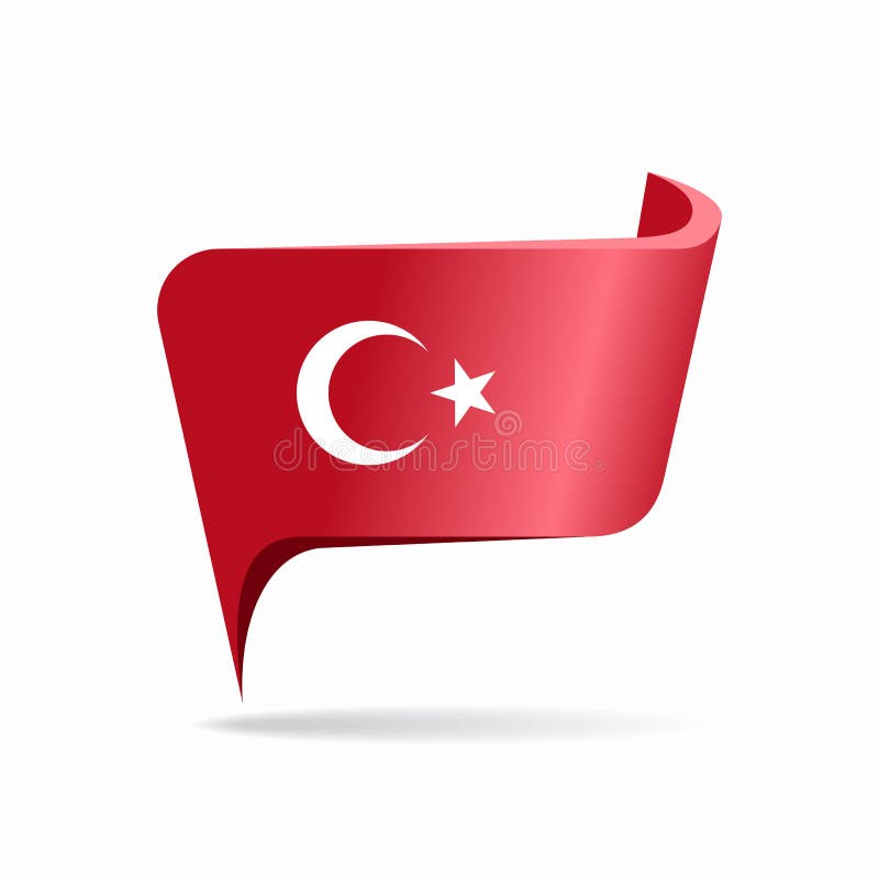Turkish Flag Map Pointer Layout. Vector Illustration. Stock Vector ...
