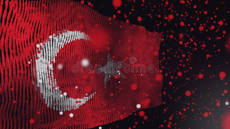 Turkish Flag Particle Animation Stock Video - Video of history, banner ...