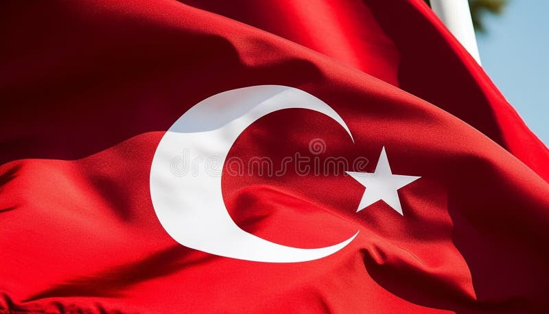 Turkish Flag and Success Wave with Support Generated by AI Stock ...