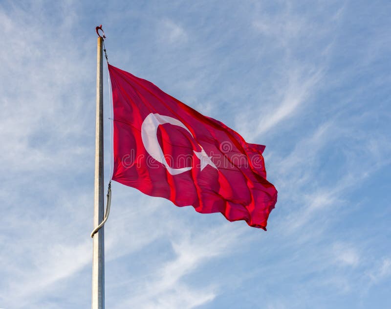 Turkish Flag waving stock photo. Image of flagging, nation - 187901128