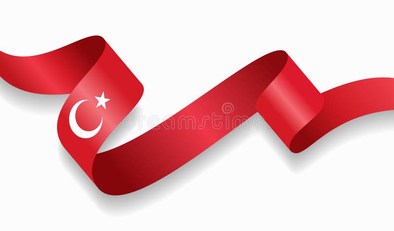 Turkish Flag Wavy Abstract Background. Vector Illustration. Stock ...
