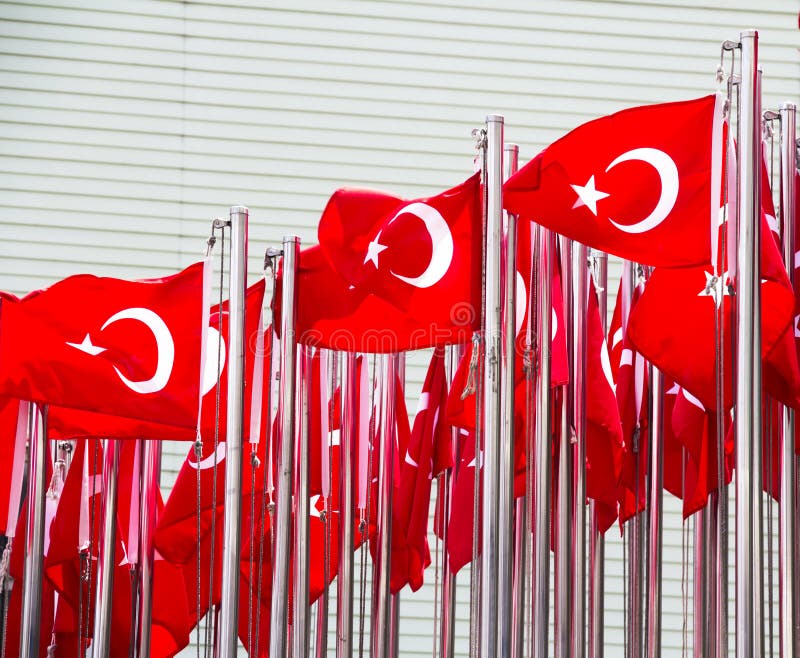Turkish Flags stock photo. Image of flag, middle, ancient - 47947196