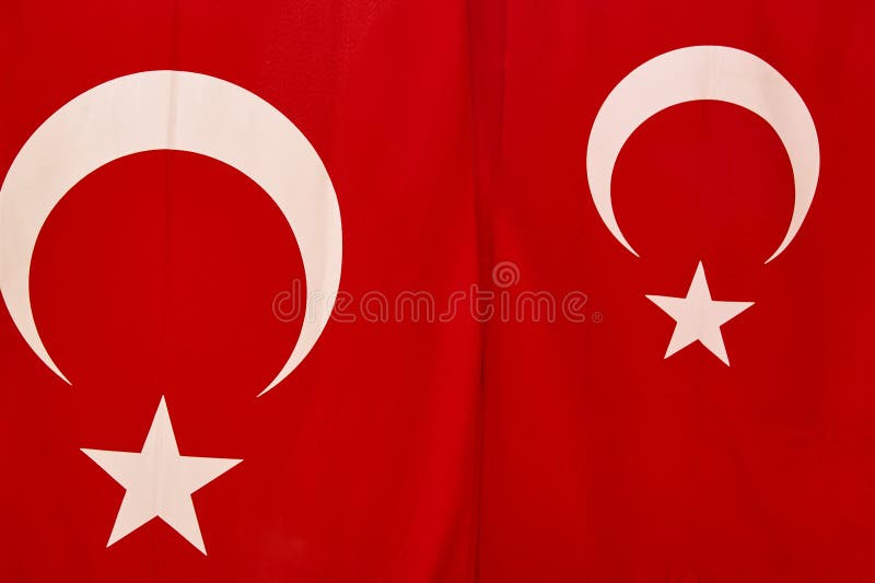 Turkish Flags Waving on Vertical. Turkey National Identity Emblem Stock ...