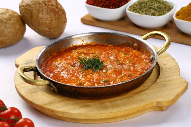 Turkish food menemen stock photo. Image of color, breakfast - 96448808