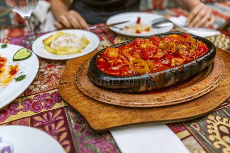 Turkish Food on the Table in the Restaurant Stock Image - Image of ...