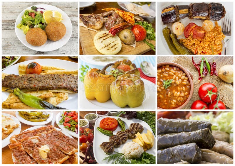 Turkish Foods Collage stock photo. Image of cuisine - 120096948