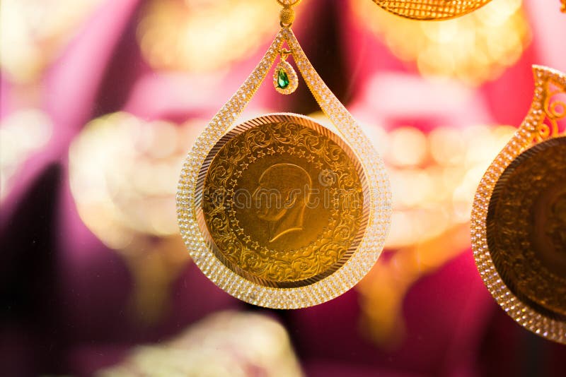 Turkish Gold Coins in view stock photo. Image of coin - 199843950