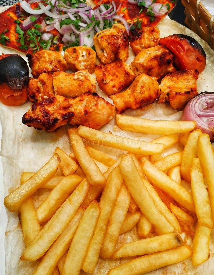 Turkish grilled chicken stock photo. Image of seafood - 220728912