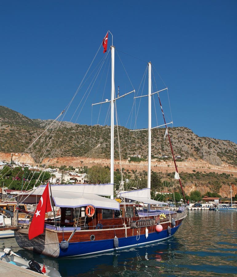 Turkish gulet sailing boat stock photo. Image of outside - 18222848