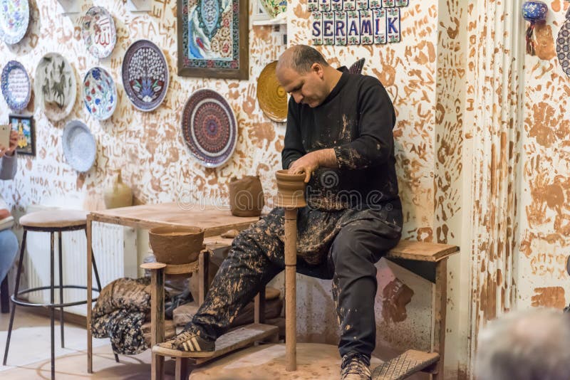 Turkish Handmade Ceramic Artisan Editorial Stock Image - Image of clay ...