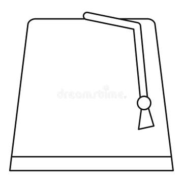 Fez Hat Outline Stock Illustrations – 782 Fez Hat Outline Stock ...