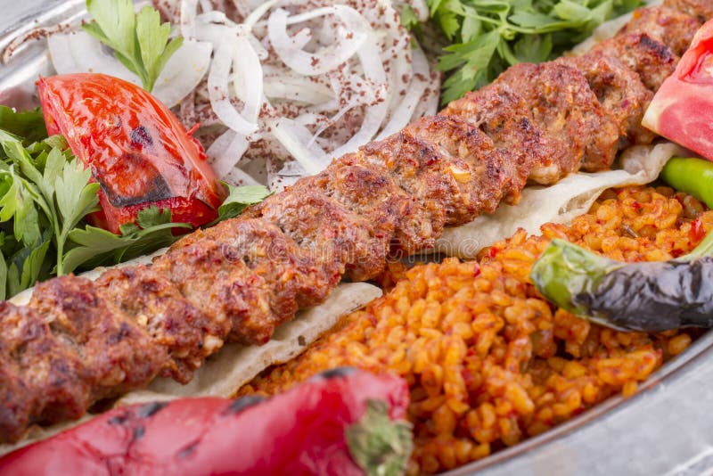 Turkish Kebab stock image. Image of eating, gourmet, grilled - 45192115