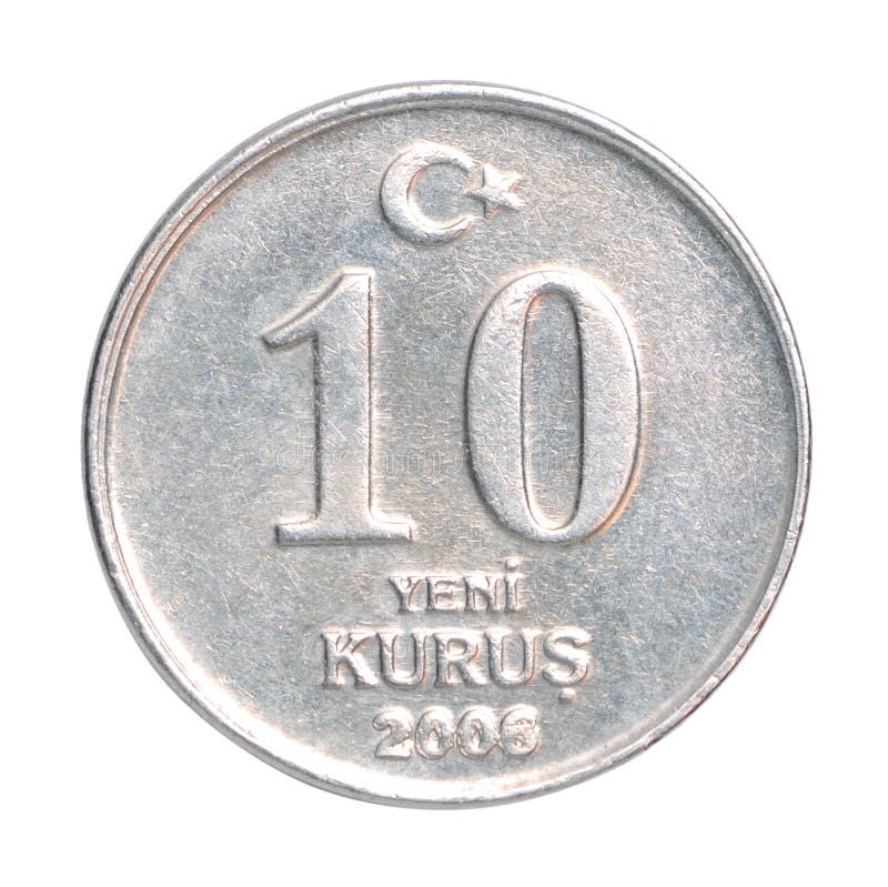 Turkish kurus coin stock photo. Image of cent, cash, inflation - 42243468