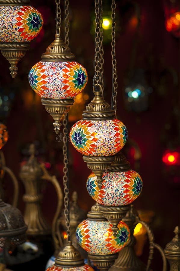 Turkish Lanterns at Grand Bazaar, Istanbul Stock Image - Image of ...