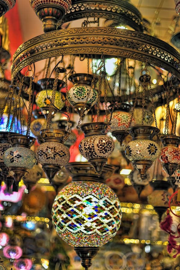 Turkish Lanterns at Grand Bazaar, Istanbul Stock Image - Image of ...
