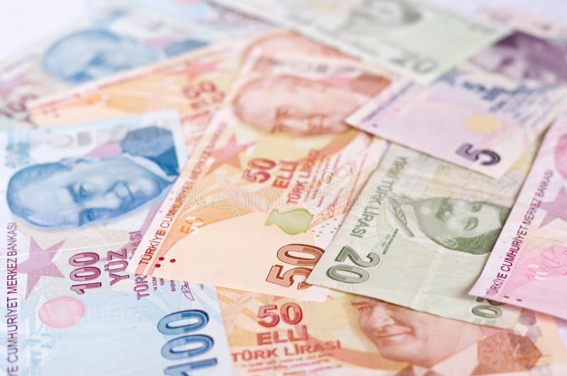 Turkish Lira Banknotes.money Background Stock Image - Image of ...