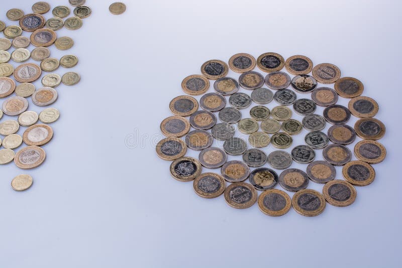 Turkish Lira Coins Shape a Round Circle Form Stock Photo - Image of ...