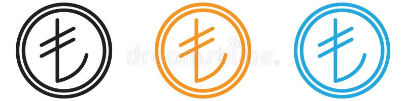 Turkish Lira Icon Vector Logo Set Collection for Web App Ui Stock ...