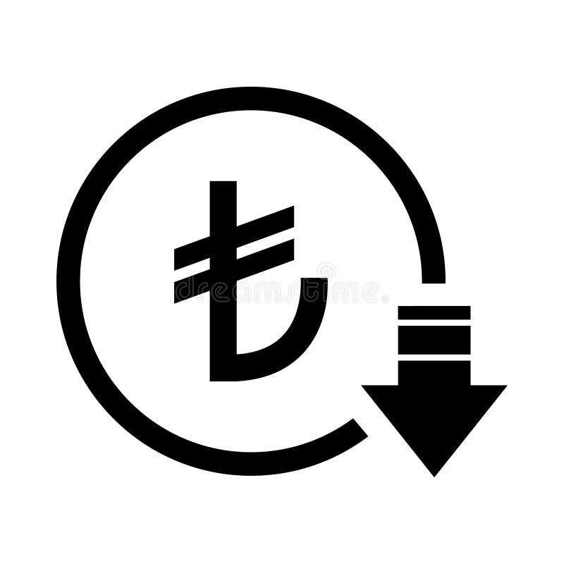 Turkish Lira High Symbol, Cost Increase Icon. Growth Profit Bussiness Sign Vector Illustration ...