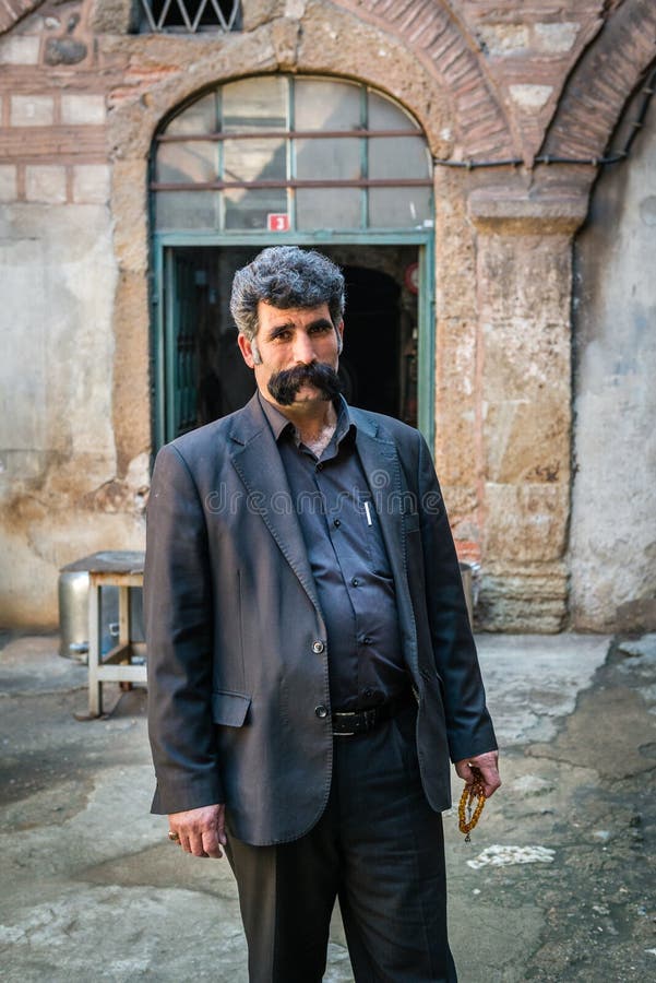 Turkish man with moustache editorial photo. Image of male - 68431006