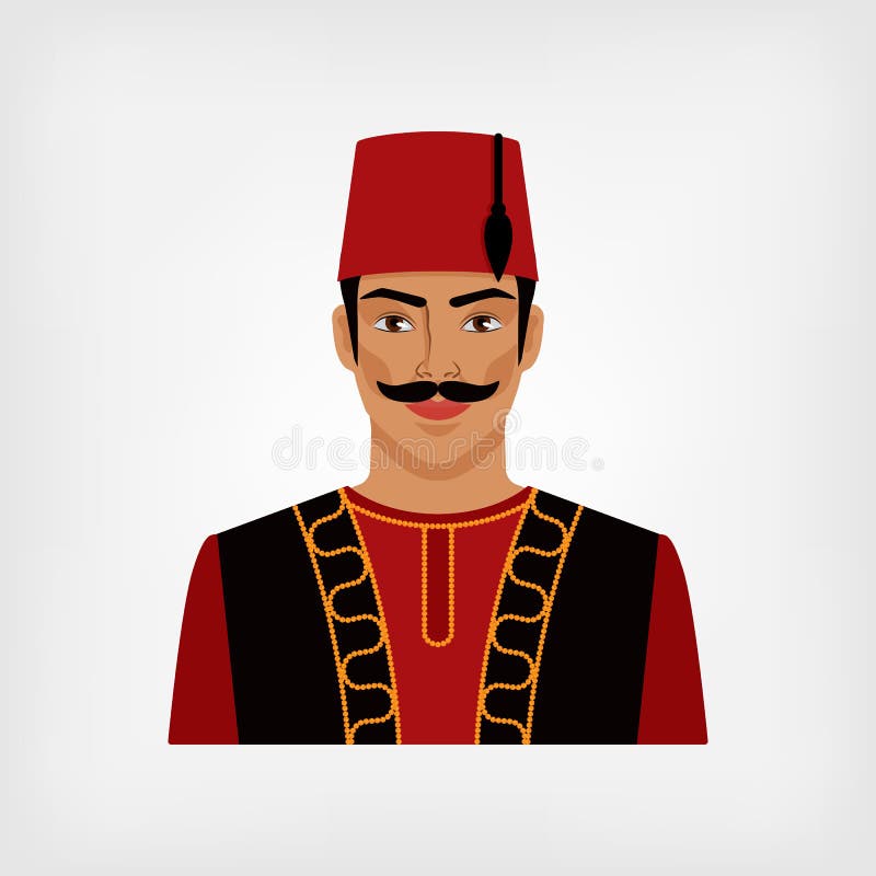 Turkish Man in National Suit Stock Vector - Illustration of traditional ...