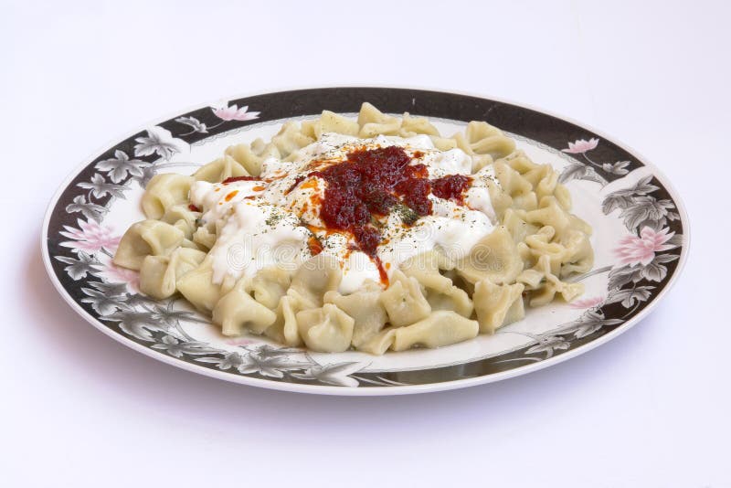 Turkish Manti with Yogurt, Minced Meat and Fried Butter Sauce from ...