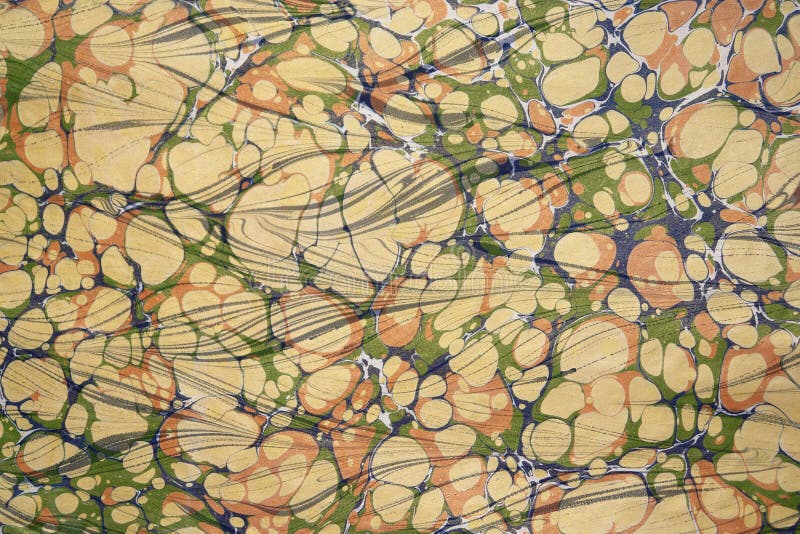 Turkish Marbled Paper Artwork Background Stock Image - Image of brown ...