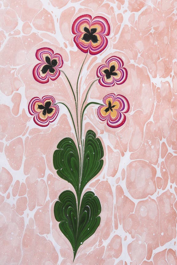 Turkish Marbled Paper Artwork Background Stock Photo - Image of ...