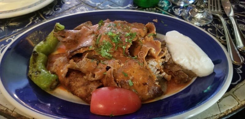 Turkish meat cooked stock photo. Image of style, beef - 126473000
