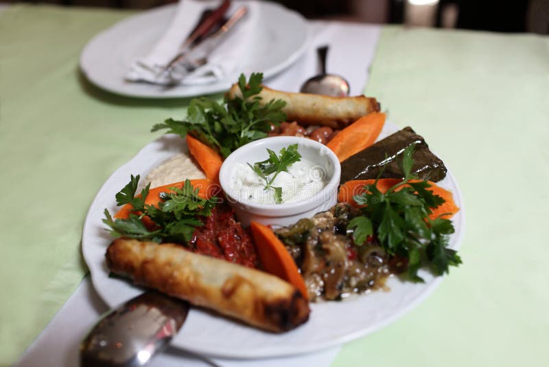 Turkish meze stock image. Image of elegance, dishware - 45431097