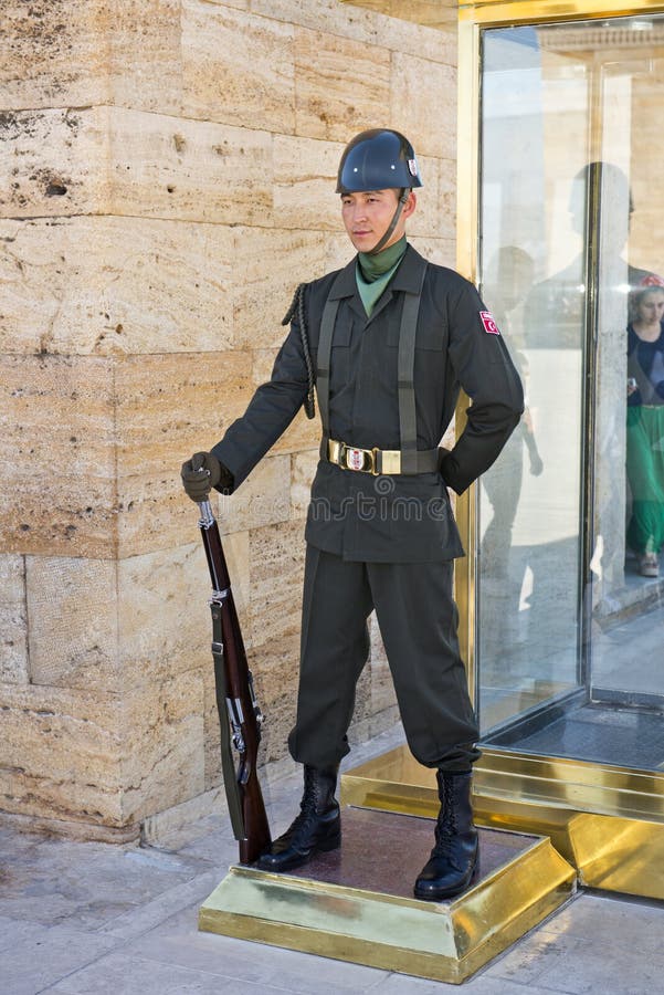 Turkish Military Soldier Standing Guard Editorial Image - Image of turk ...