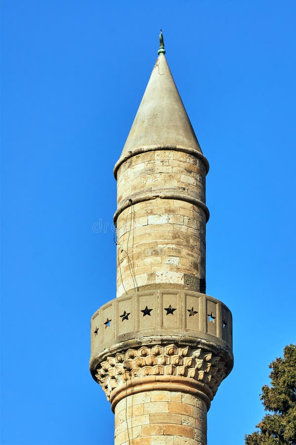 Turkish Minaret in City of Kos Stock Photo - Image of tower, religion ...