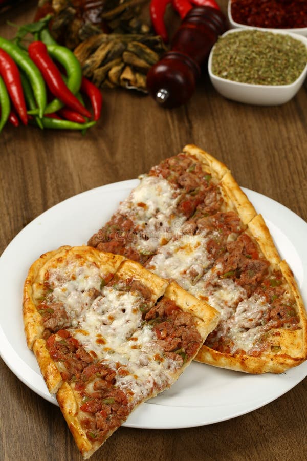 Turkish Mixed pide stock photo. Image of freshness, fresh - 96371850